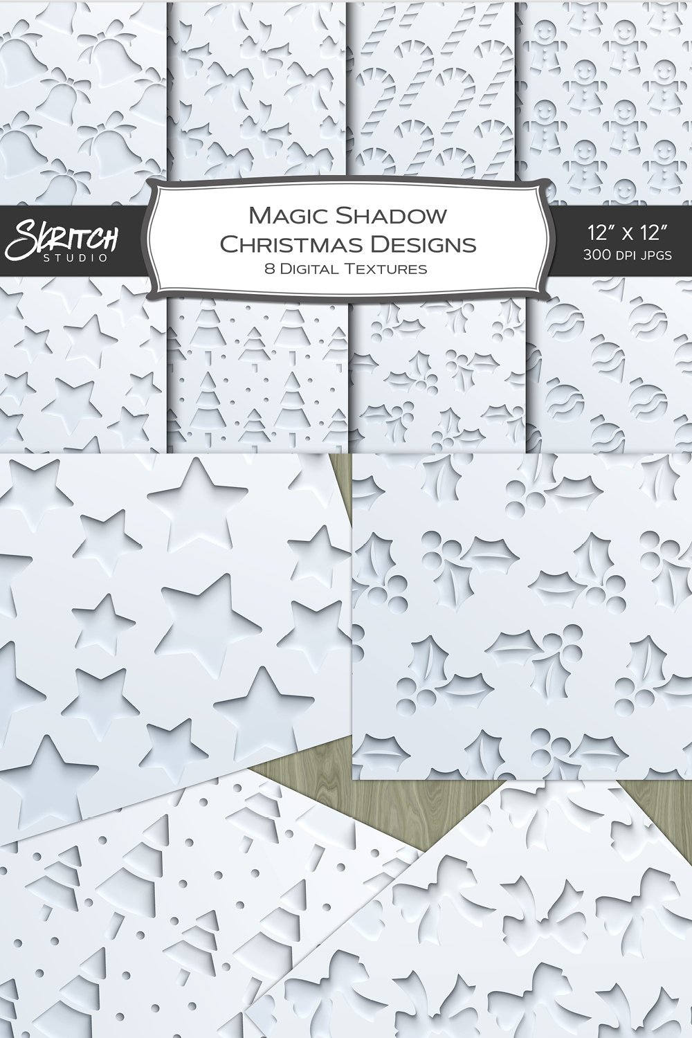 Magic Shadow Optical Illusion Christmas Background (1655928)