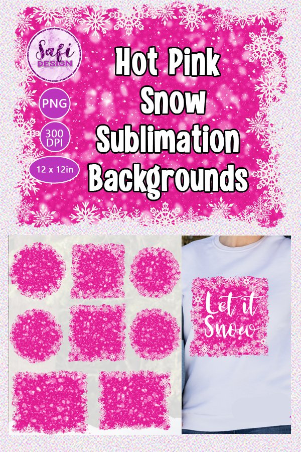 Snow Sublimation Backgrounds in Hot PInk