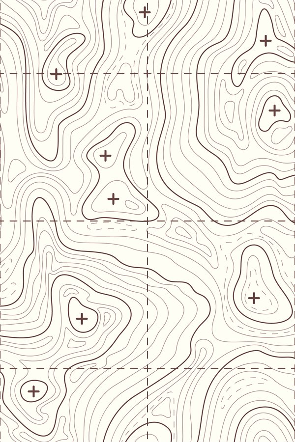 Contour elevation topographic seamless vector map