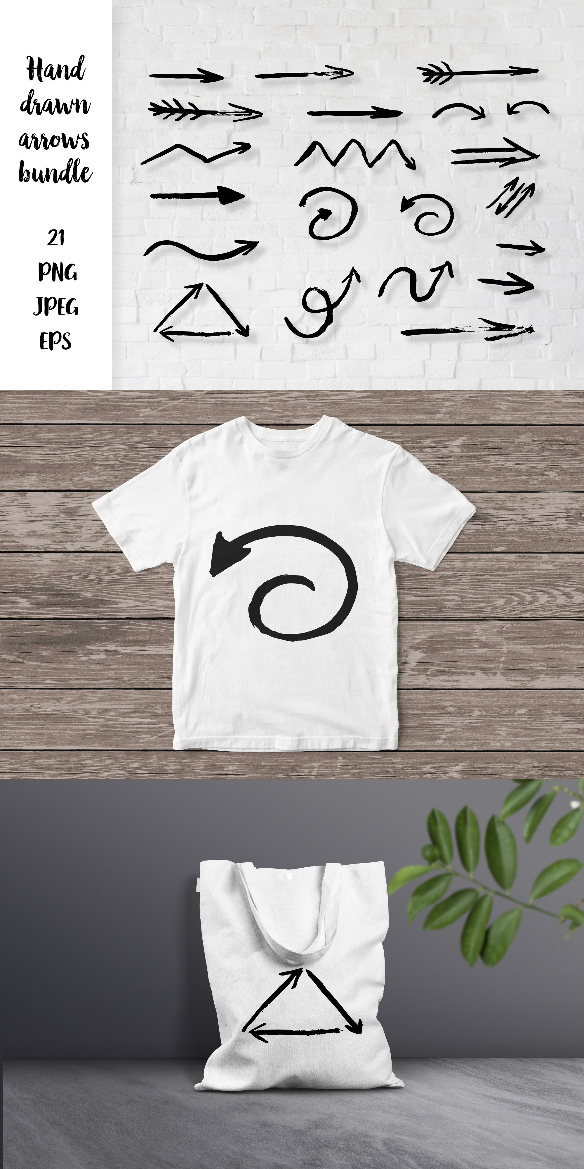 21 hand drawn arrows bundle. Distressed arrows clipart.