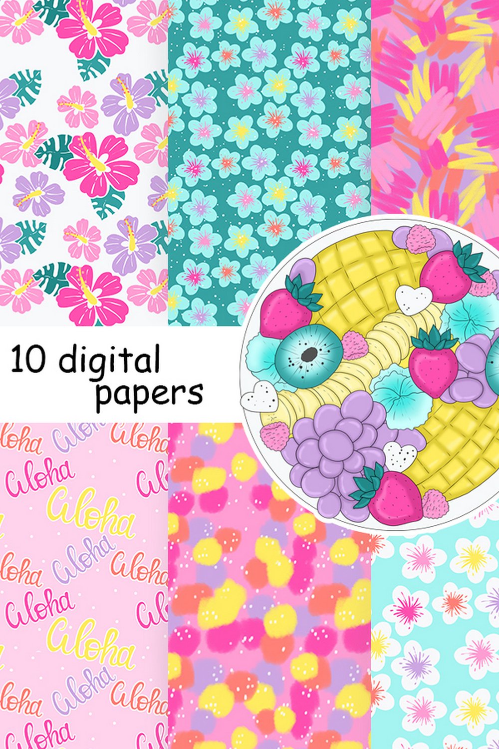 Aloha Patterns | Tropical Flowers Background