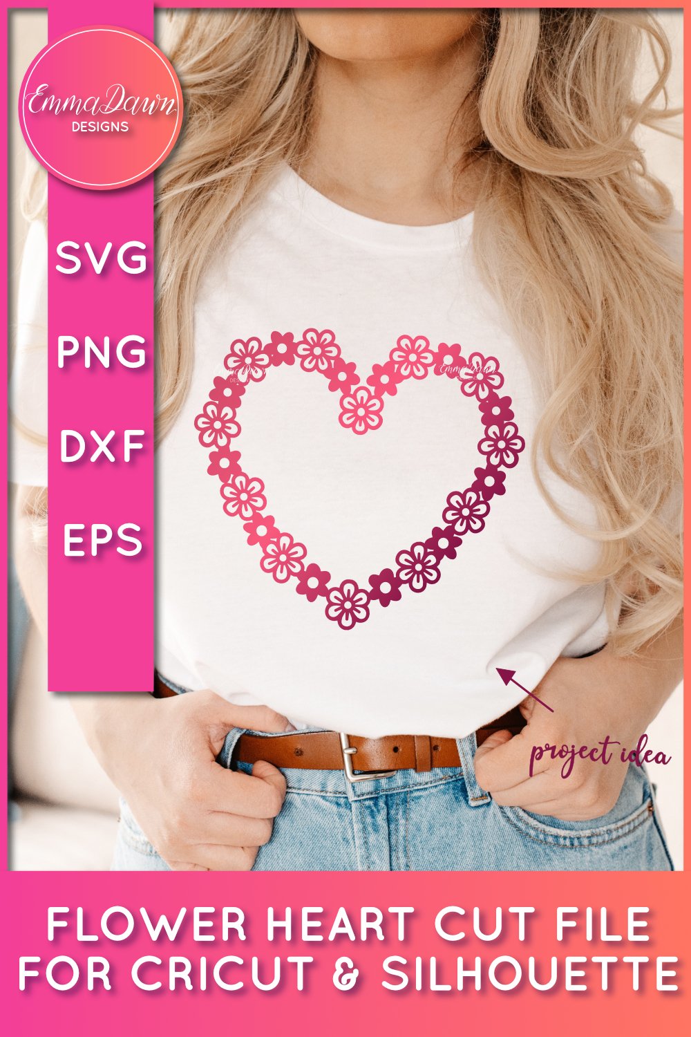 Floral Love Heart SVG | Flower Heart Cut File