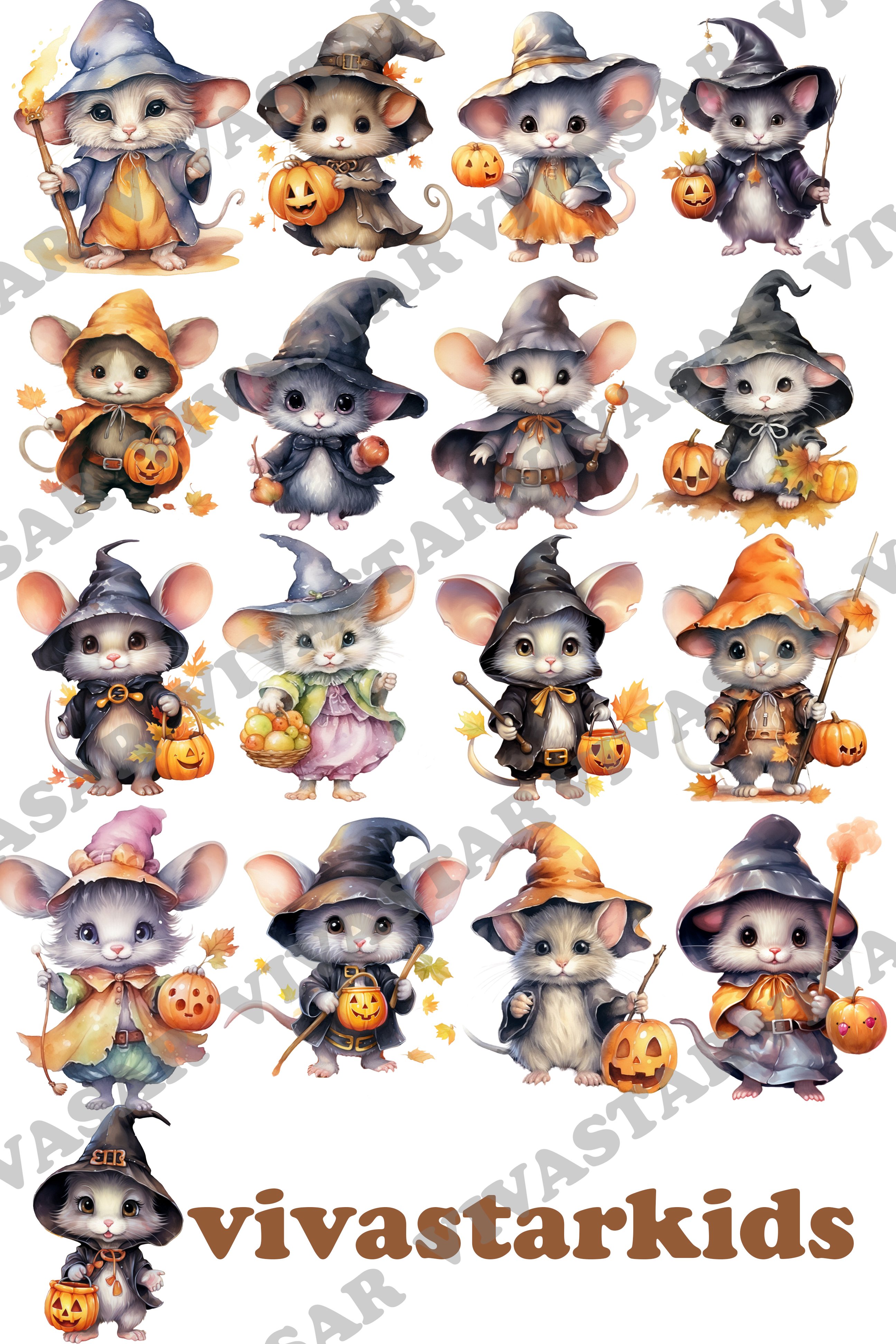 Halloween Kids Clipart Cute Mouse Charachters Halloween Png