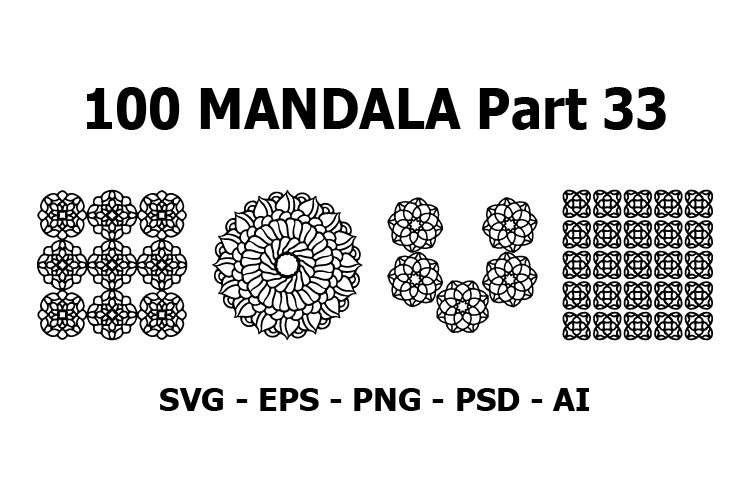 100 mandala line art