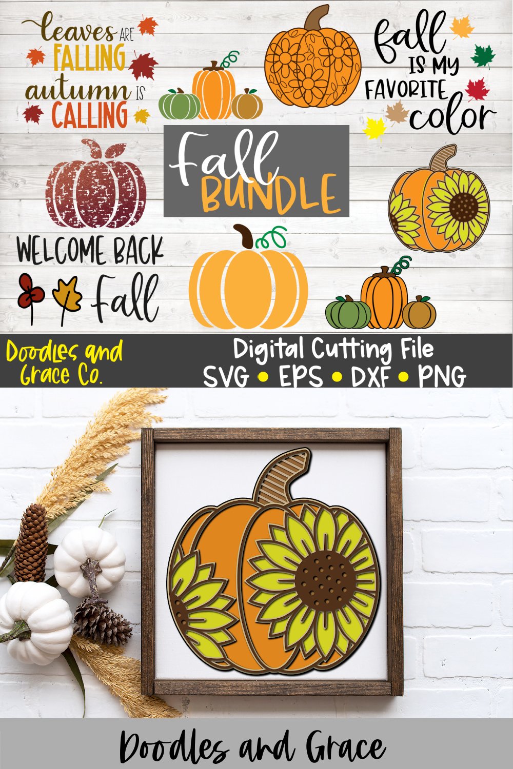 Fall SVG Bundle - Pumpkin SVG Bundle - SVG - PNG - EPS - DXF