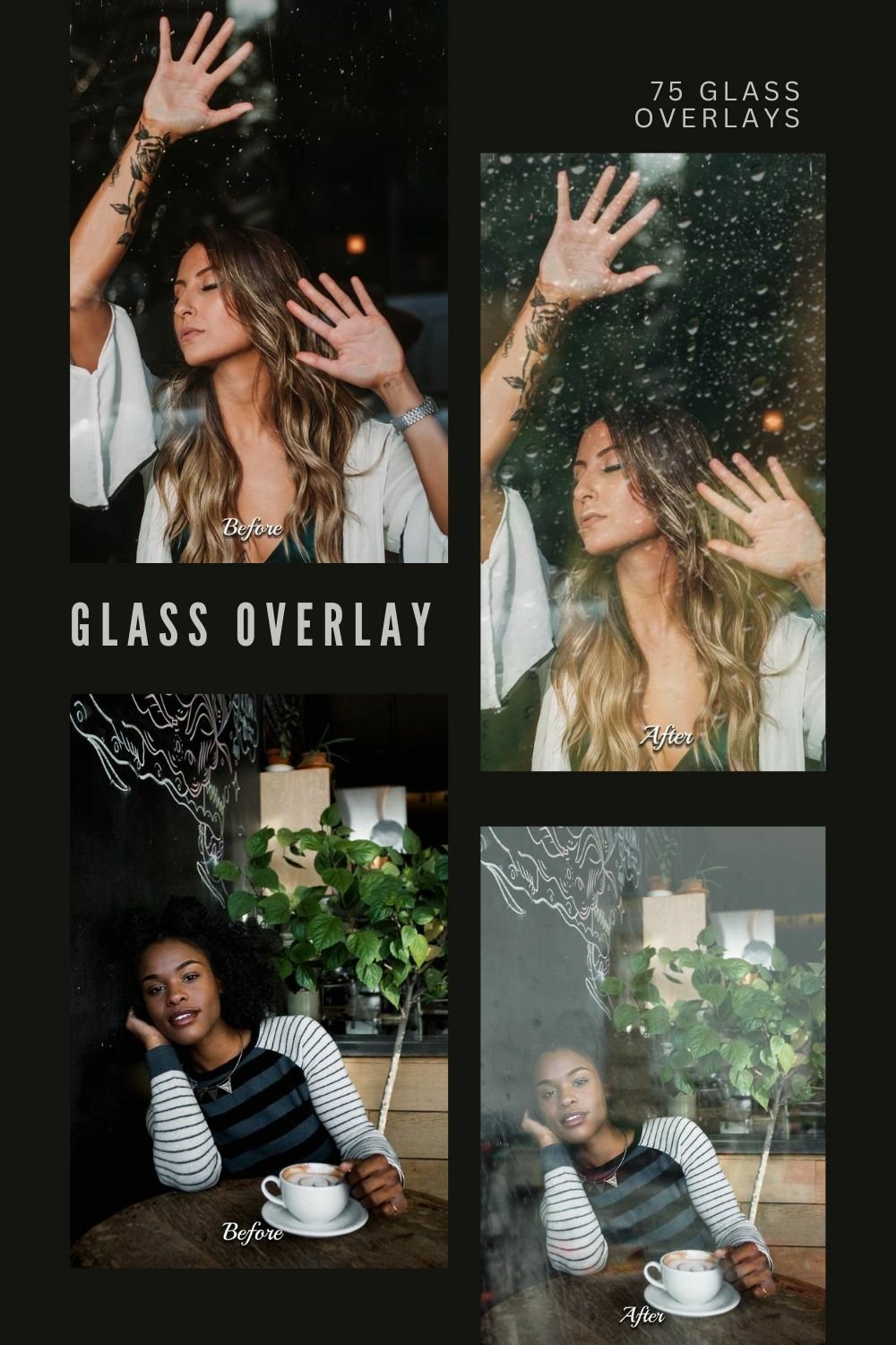 75 Glass Photoshop Overlays