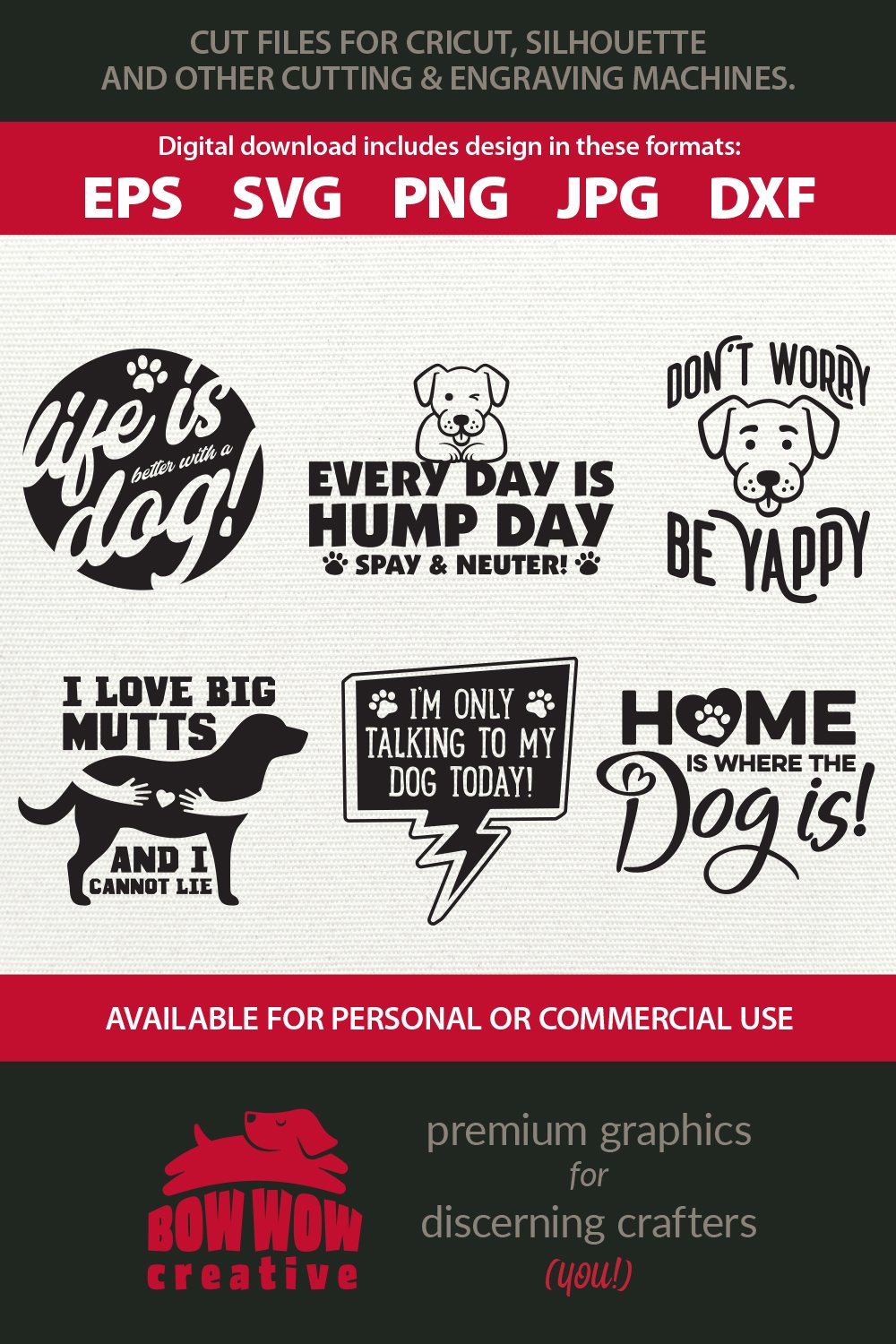 Dog Quotes / Sayings SVG Cutting File Bundle 3