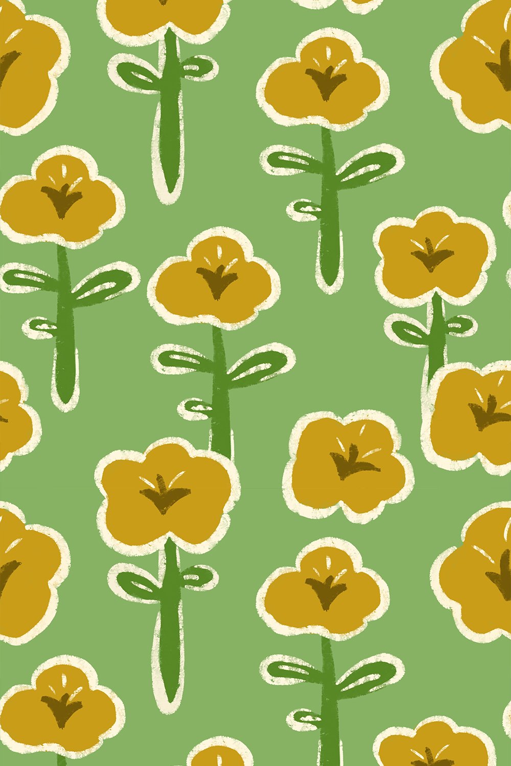 Abstract Floral retro digital papers