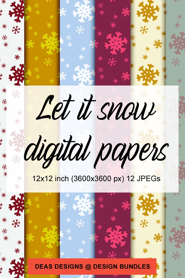 Let it snow 3 digital papers