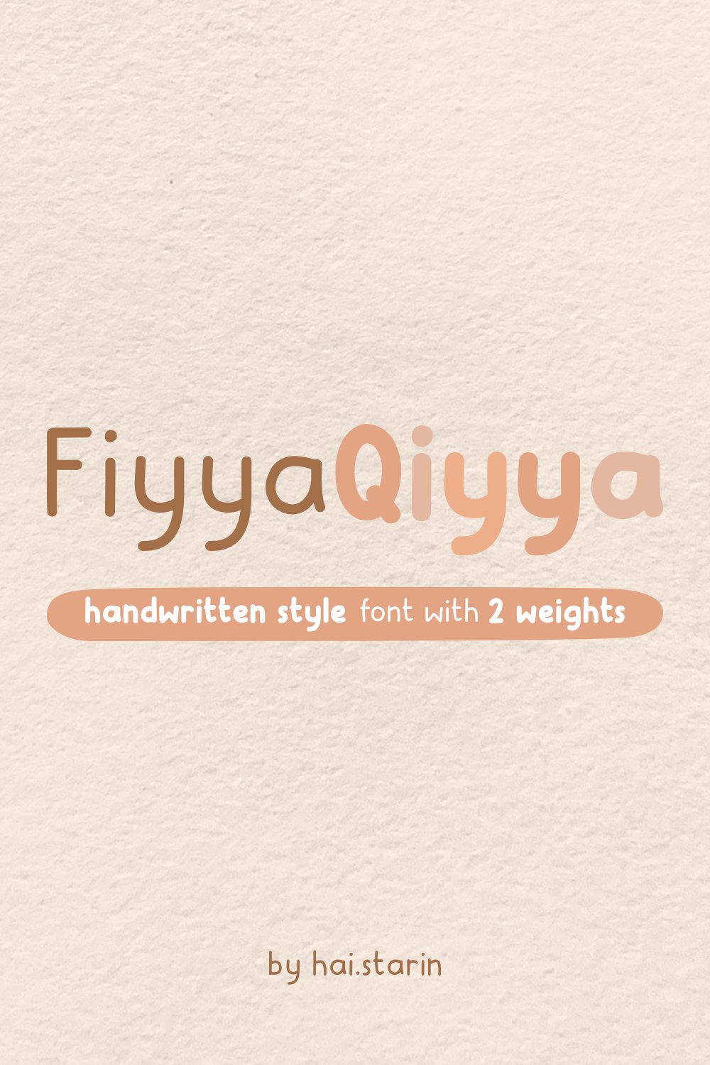 Fiyya Qiyya Font - Handwritten Font Regular and Bold