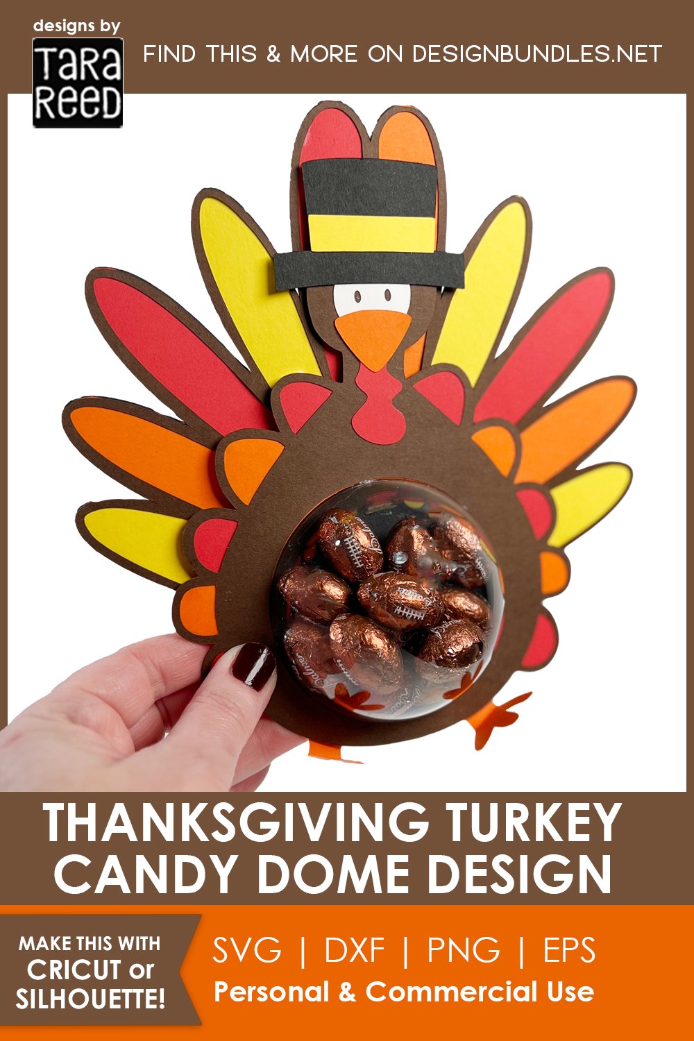 Thanksgiving Turkey Candy Dome SVG for Cricut