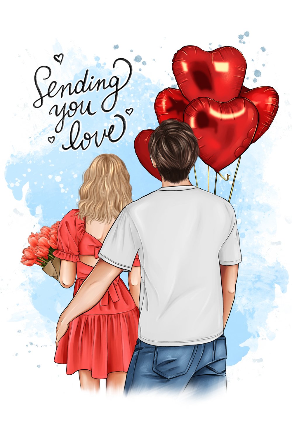 Couple clipart Valentine's day