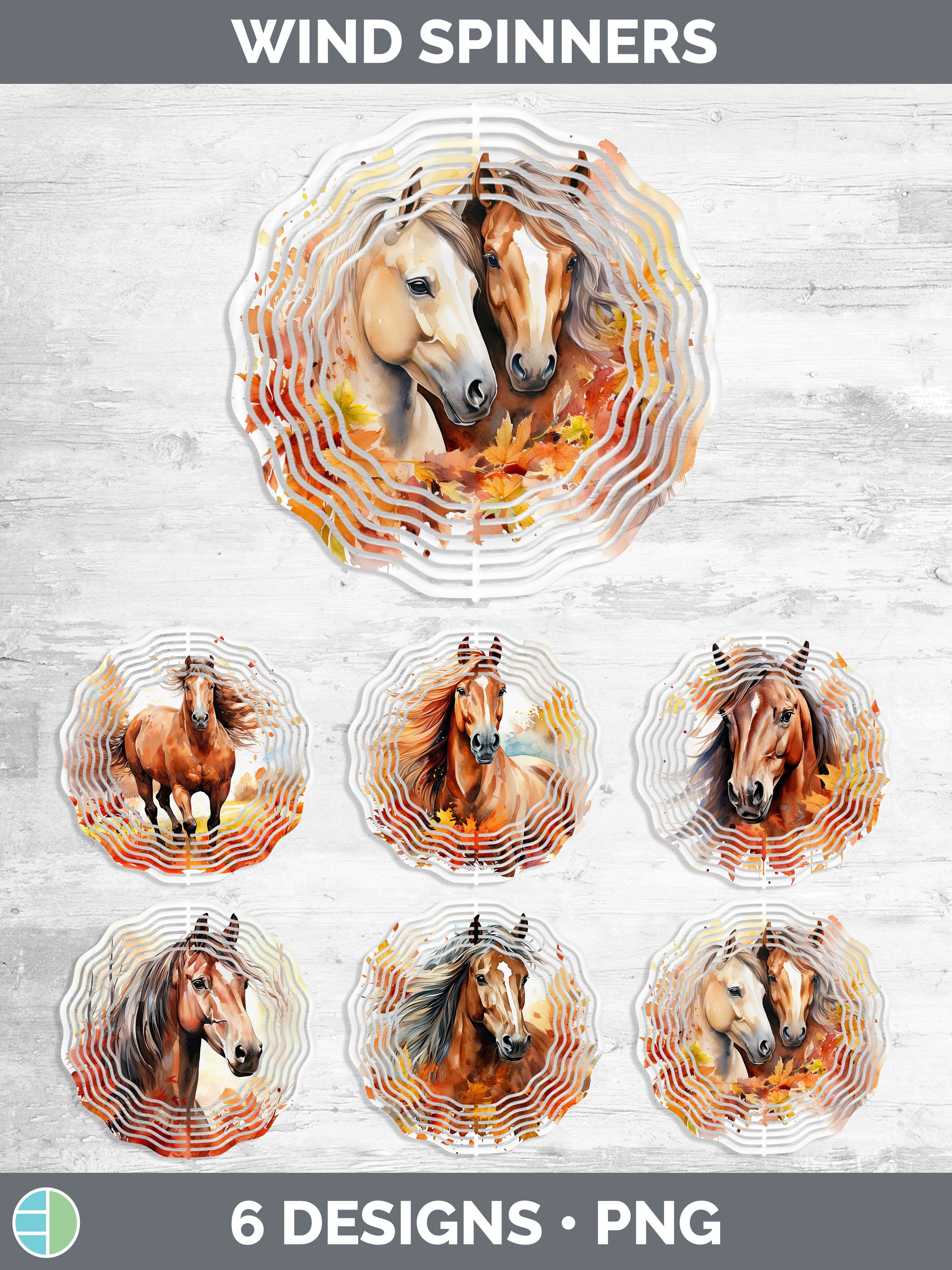 Autumn Horse Wind Spinner | Bundle Spinner Designs