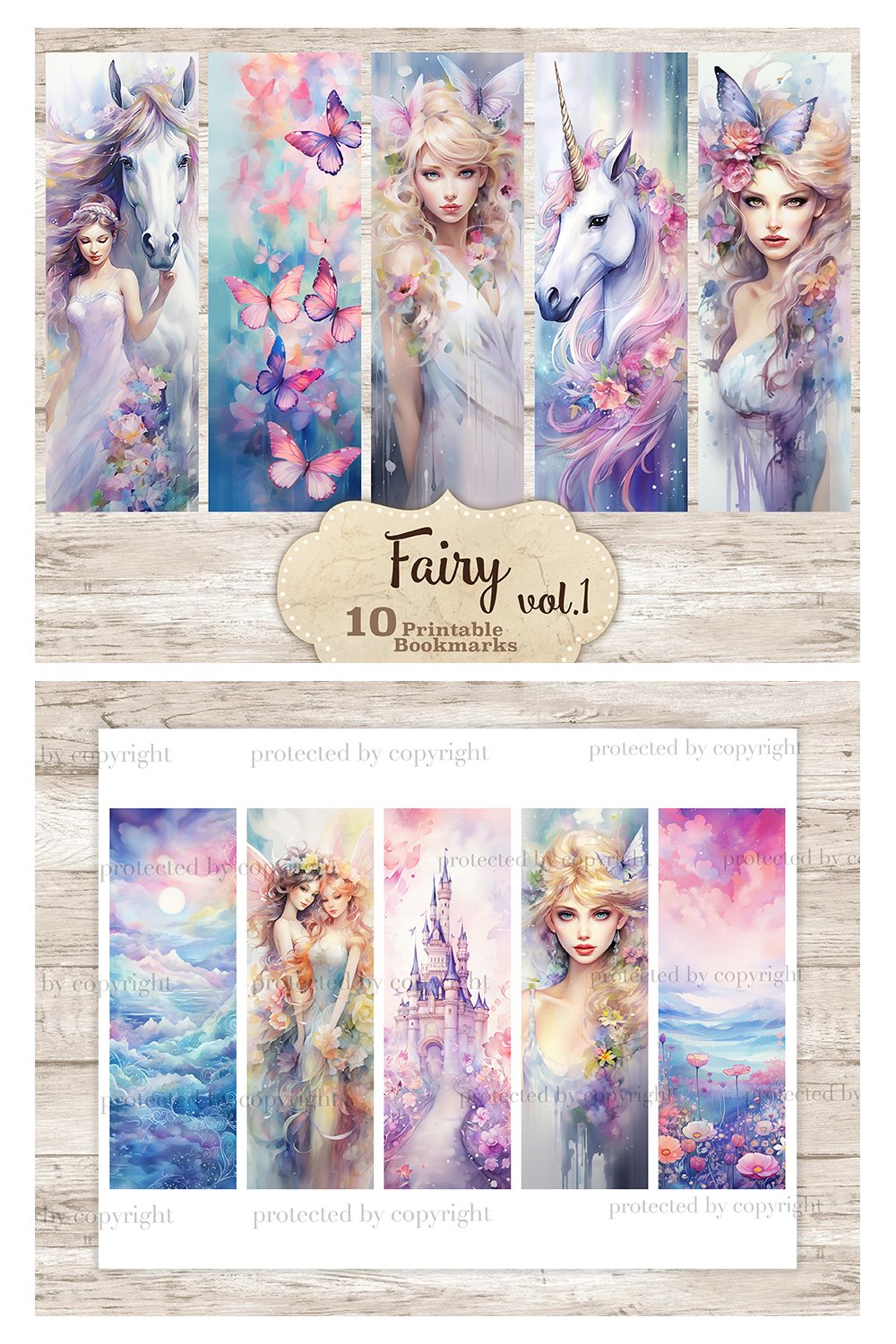 Fairy Bookmarks | Print And Cut Set