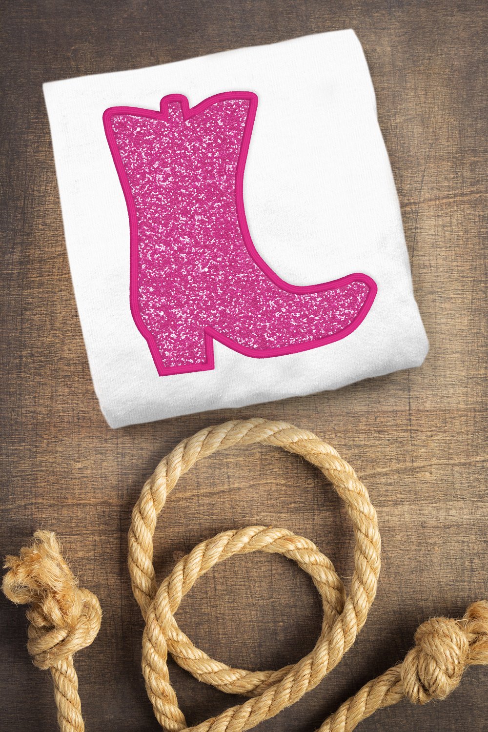 Plain Cowgirl or Cowboy Boot Applique Embroidery File
