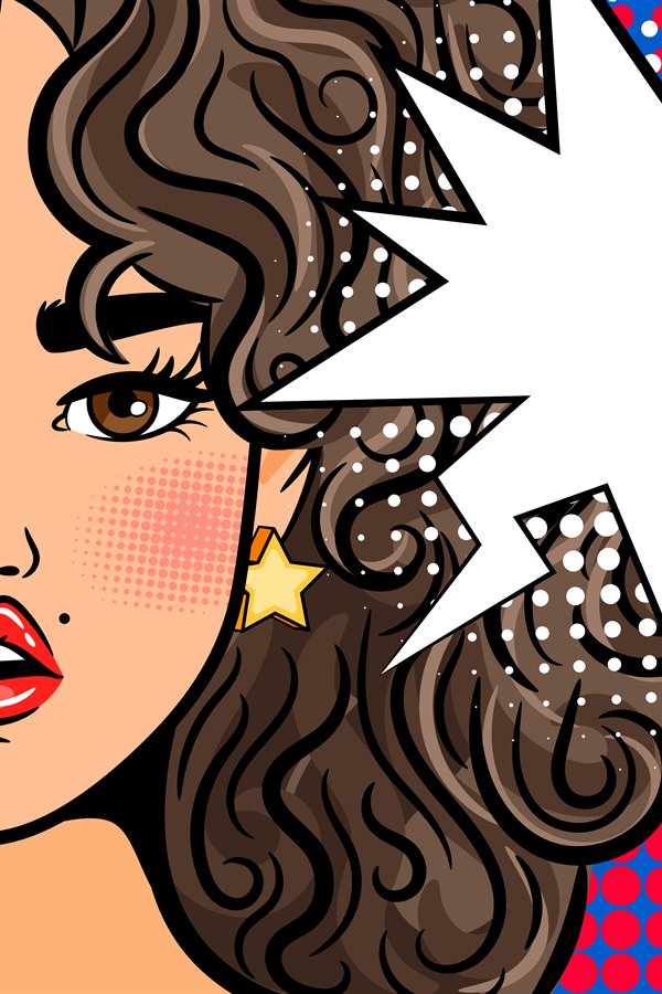 Shocked pop art girl