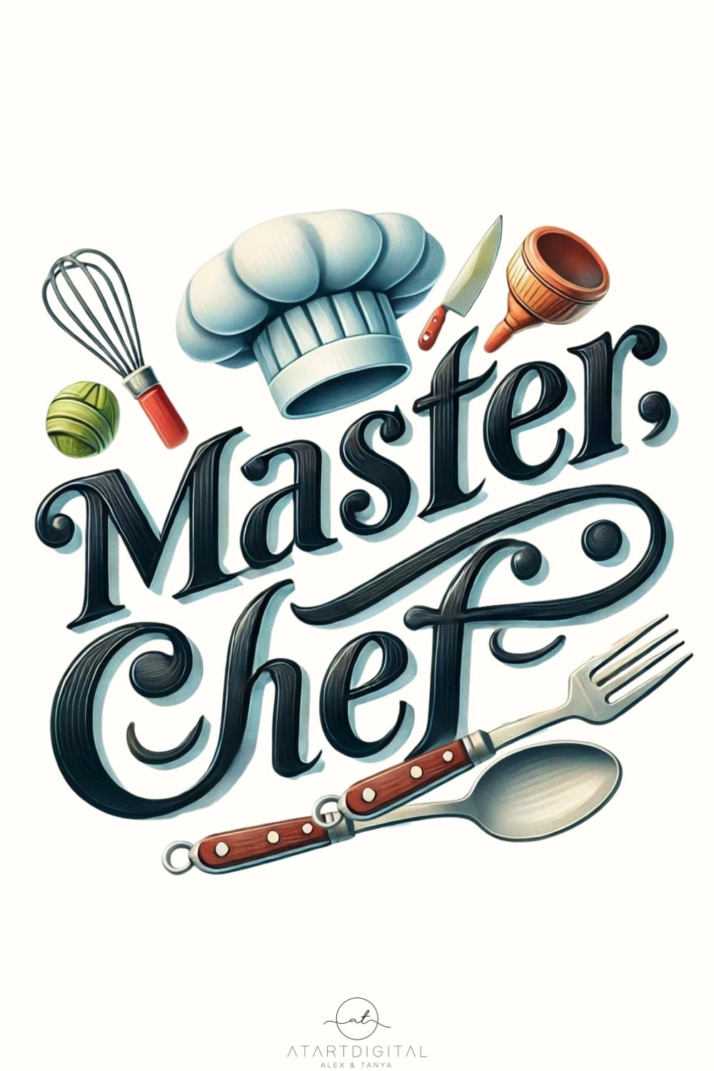 Master Chef PNG, Quirky Kitchen Quote & Logo Design