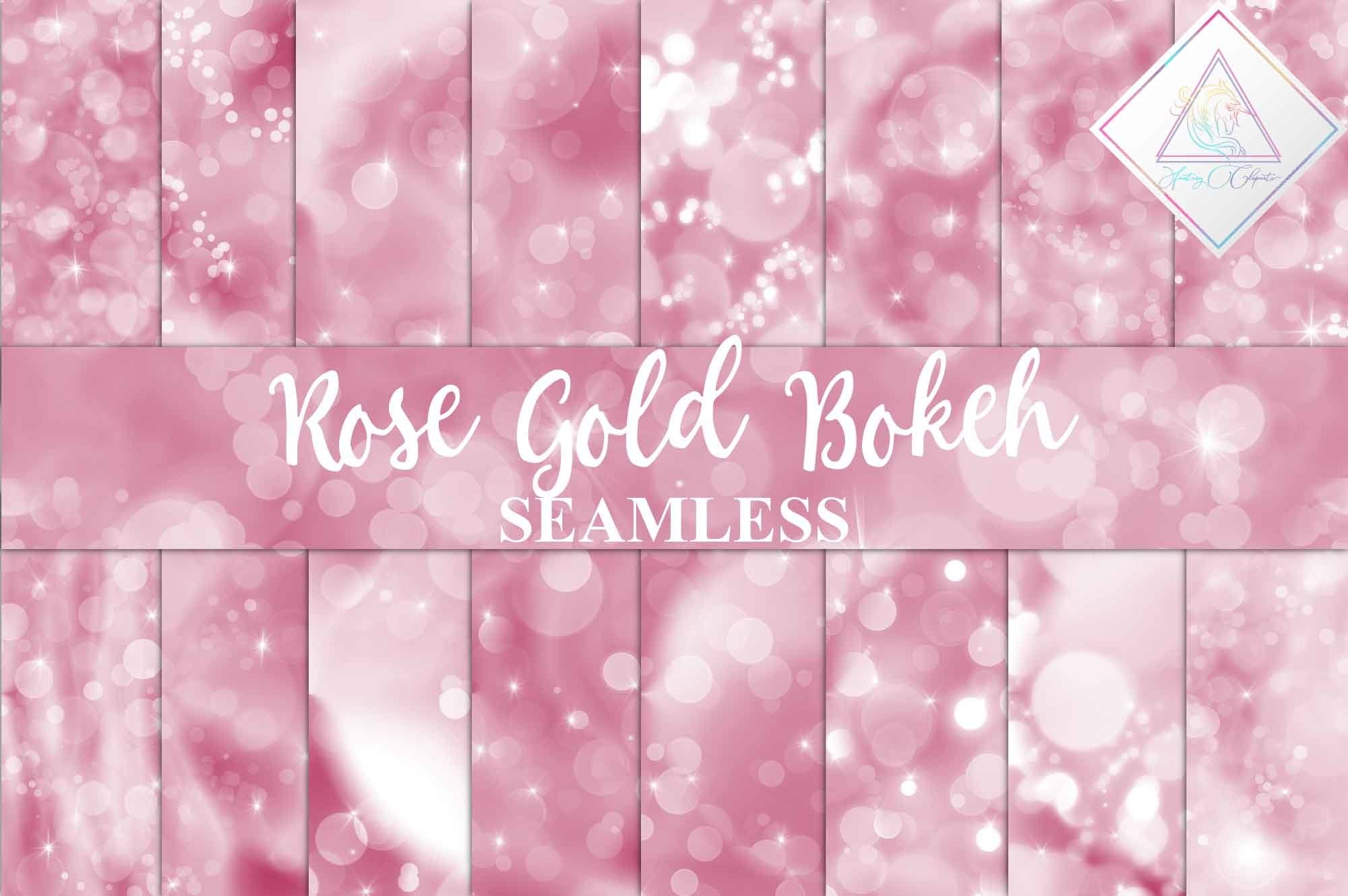 Seamless Rose Gold Bokeh Digital Paper