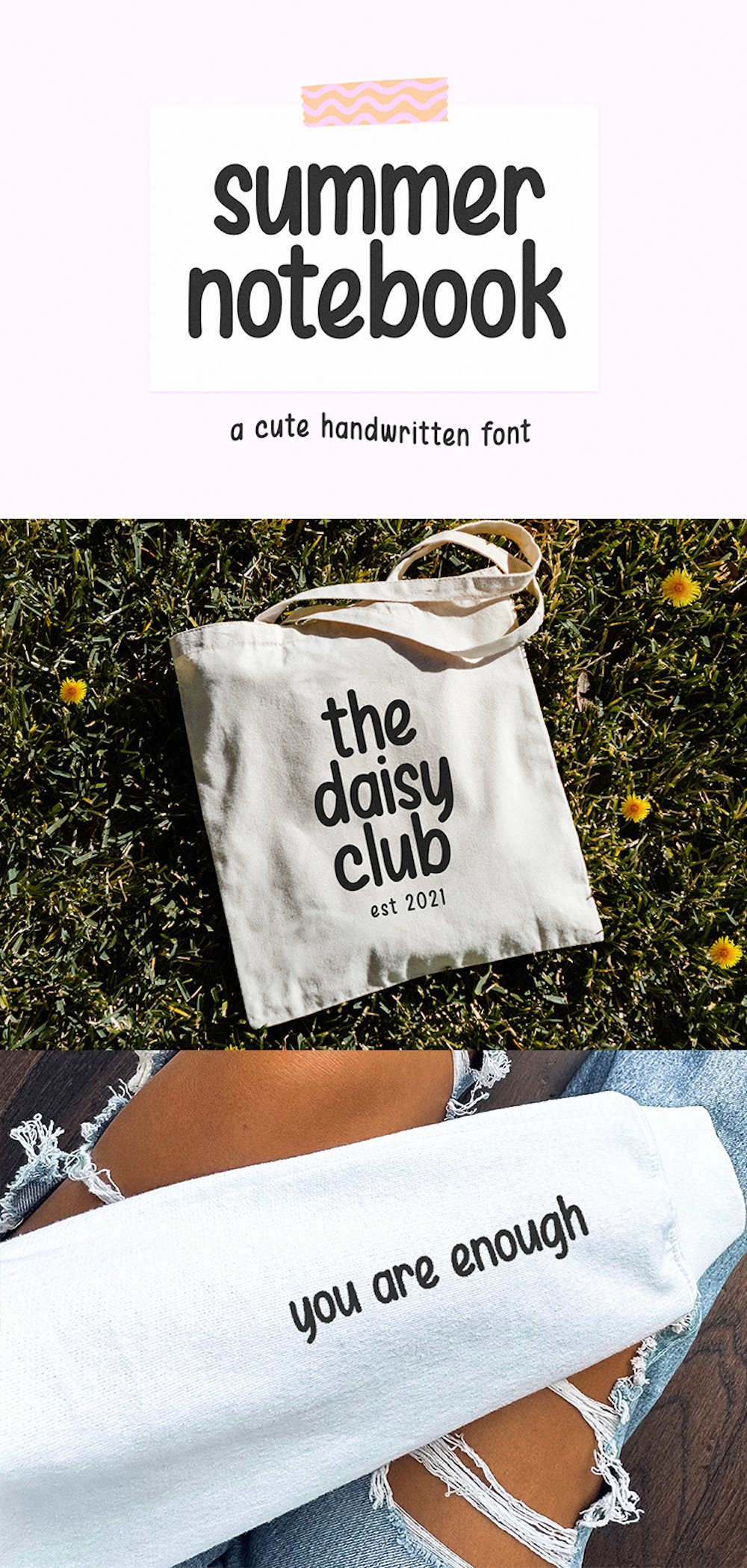 Summer Notebook - Cute Handwritten Font