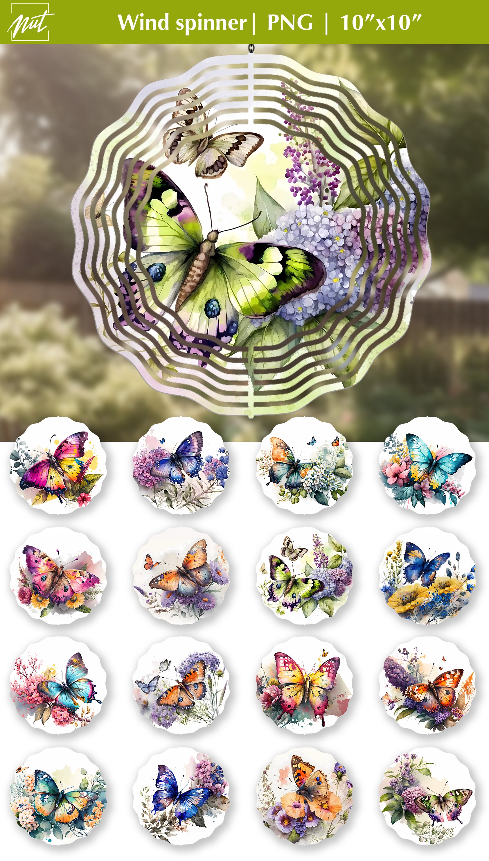 Wind spinner designs, sublimation design