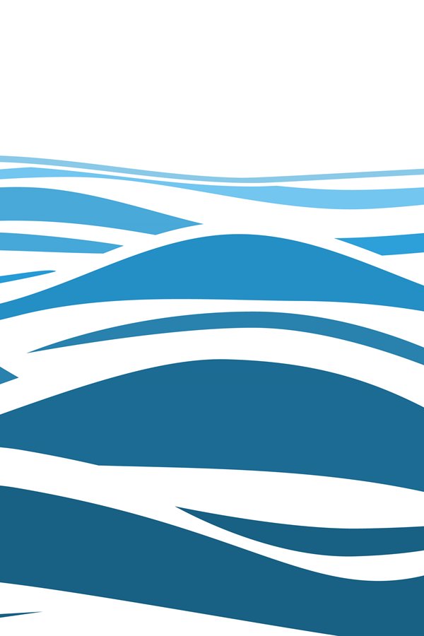 Blue water sea waves abstract vector background