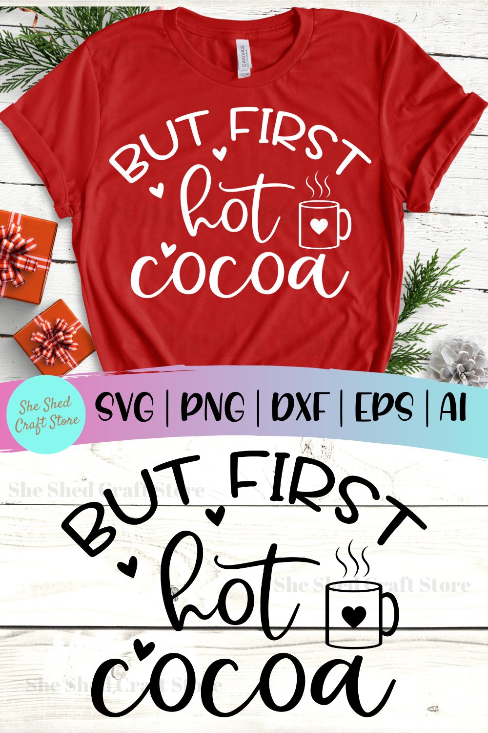 But First Hot Cocoa SVG, Christmas SVG, Winter SVG