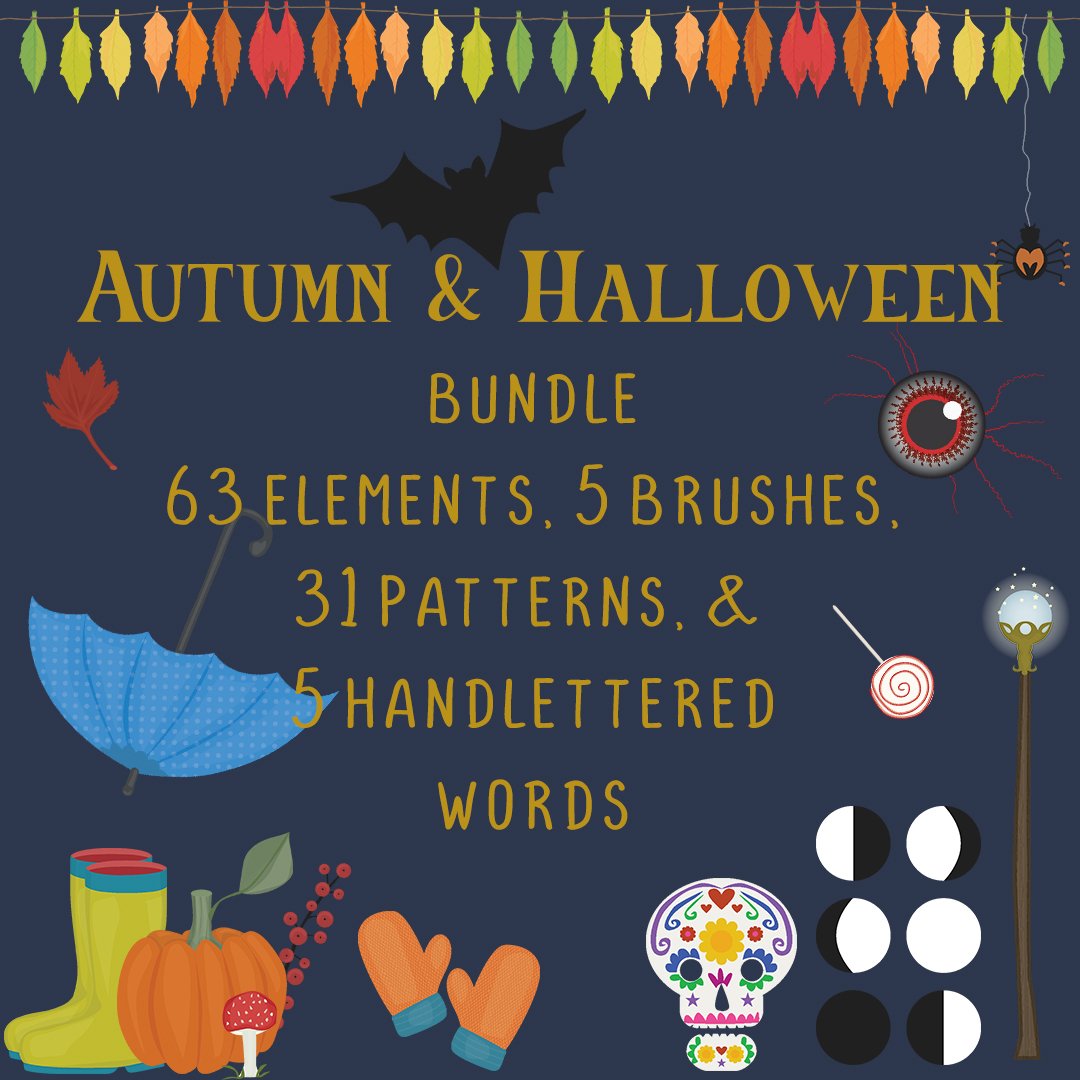 Extended Autumn and Halloween Bundle with Bonuses