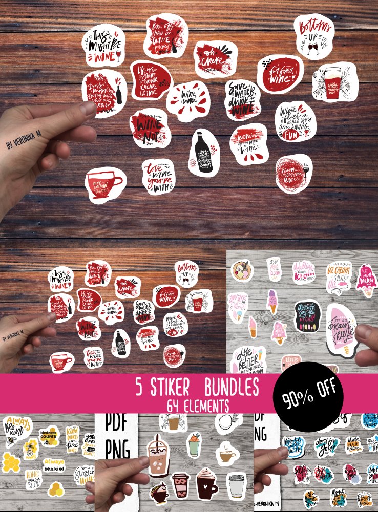 MEGA sticker bundle | 64 designs
