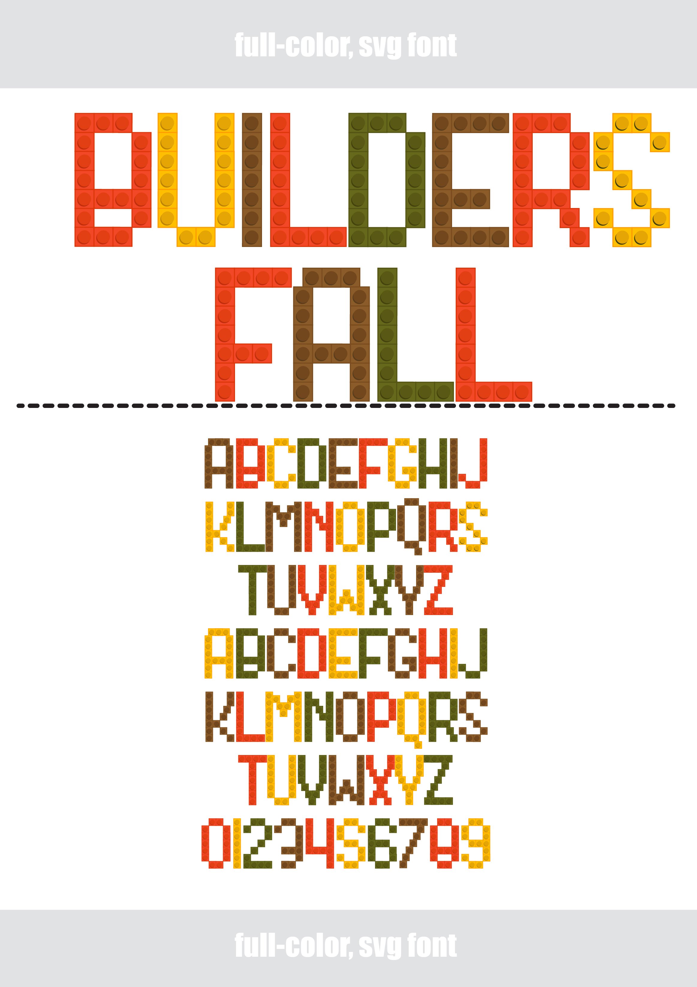 Autumn Themed Full Color SVG Font