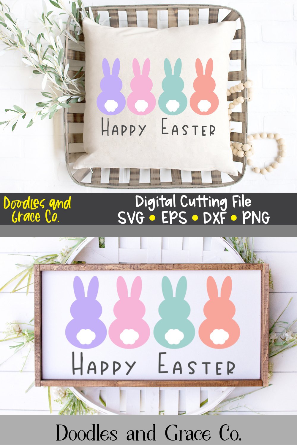 Happy Easter SVG - Spring SVG - EPS - DXF - PNG (429240)