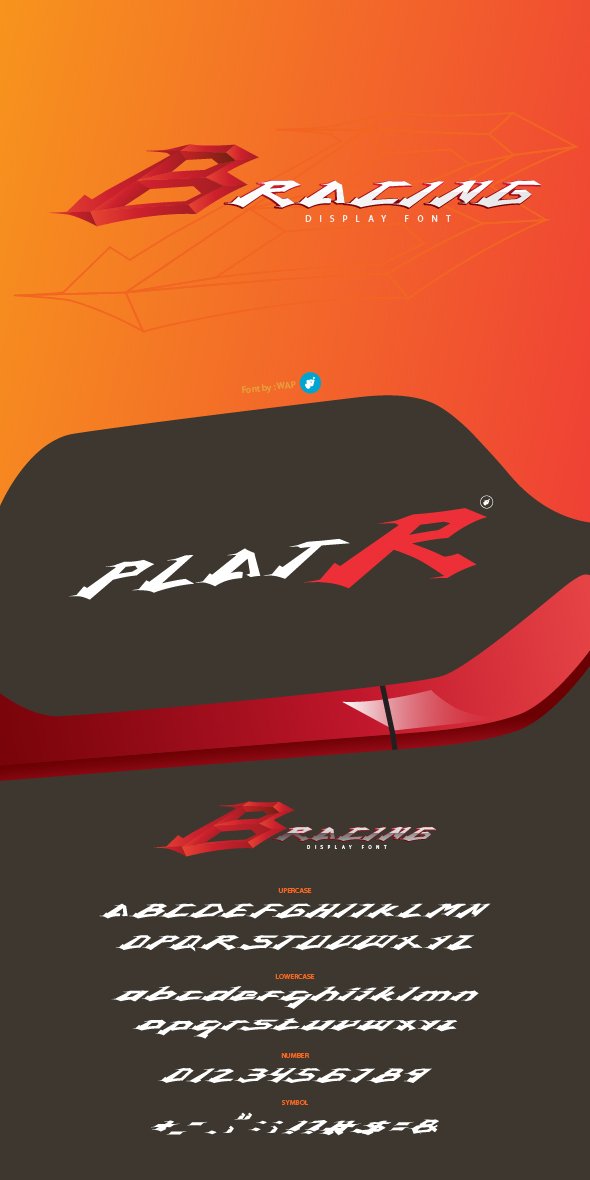 B RACING | sport font