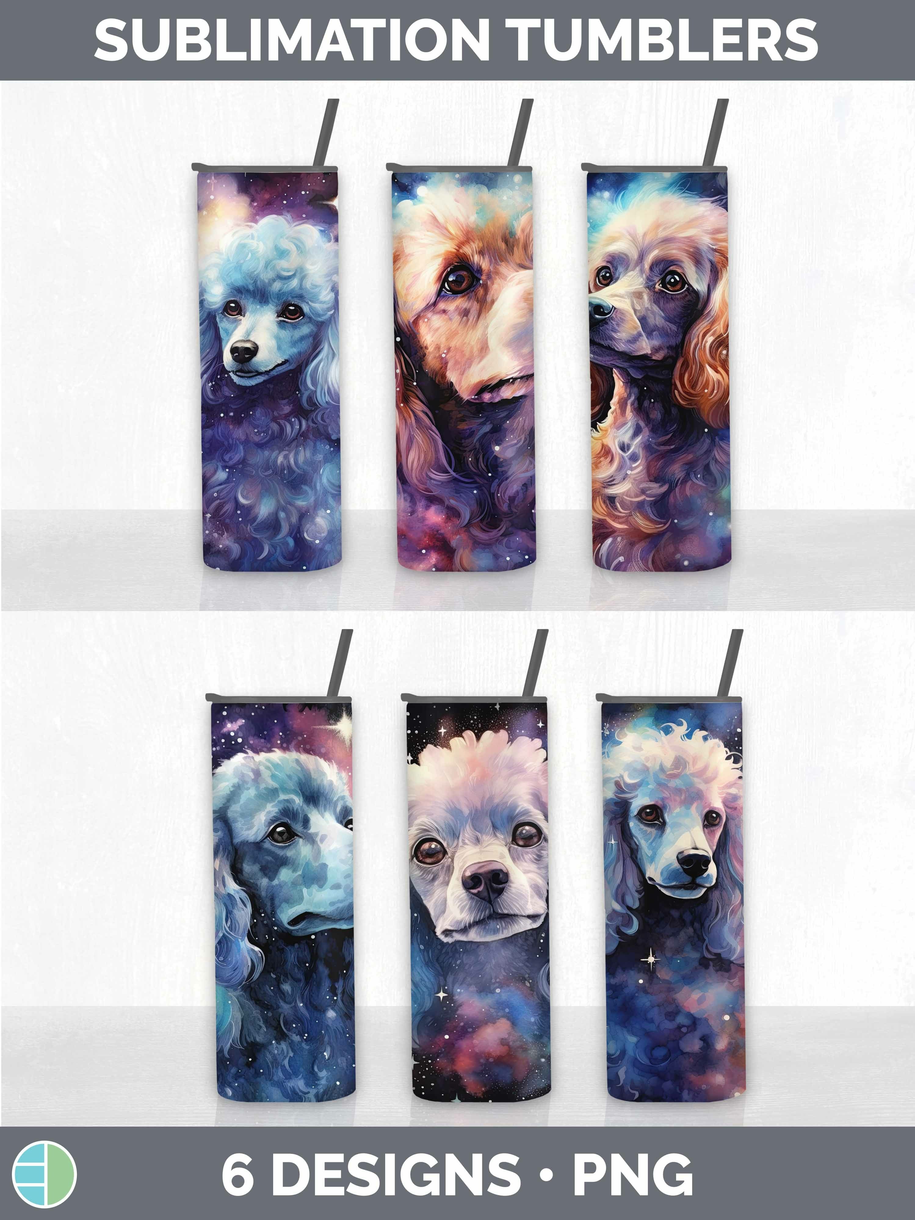 Galaxy Poodle Dog Tumbler | Bundle 20 oz Skinny Tumbler Desi