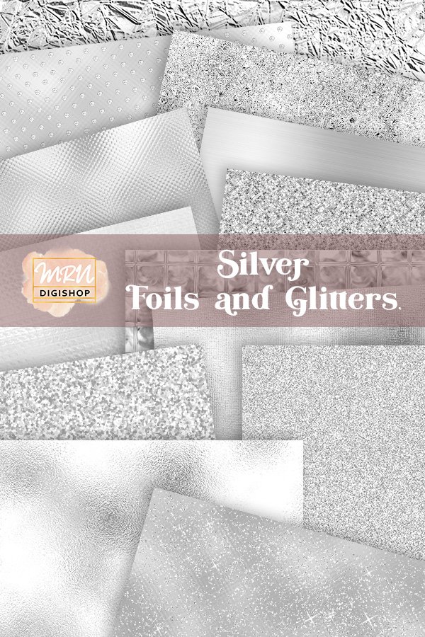 Silver Textures Digital Paper (476361)