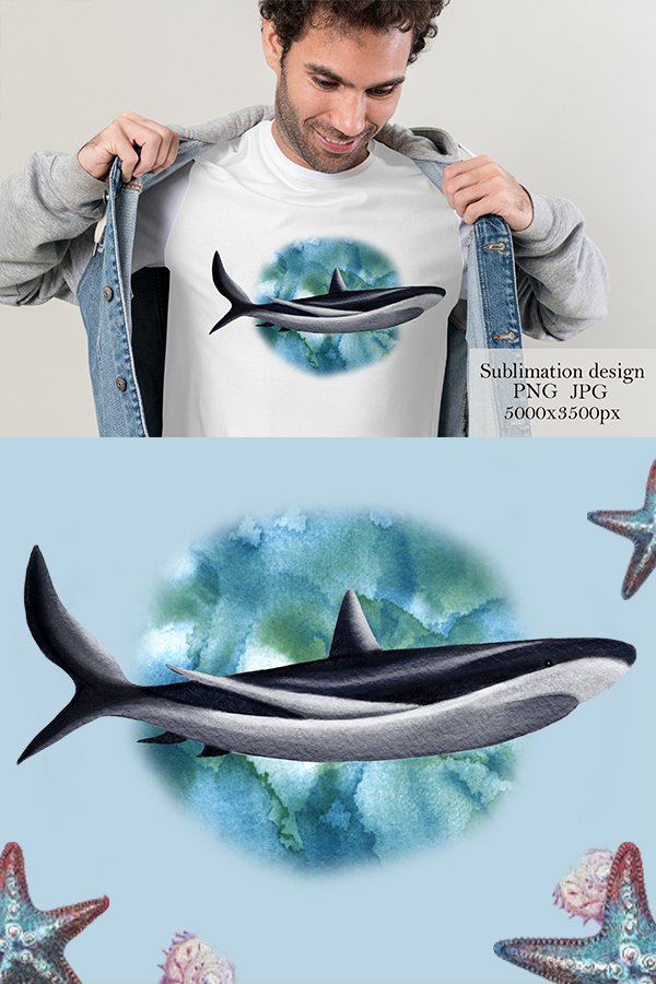 Shark sublimation design png (1446704)