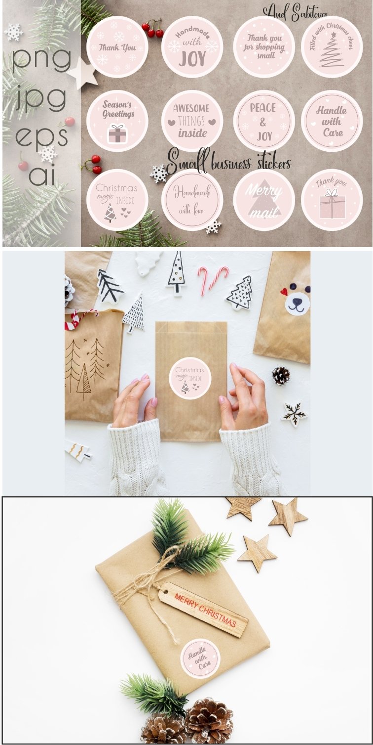 Small business Stickers Packaging sticker bundle