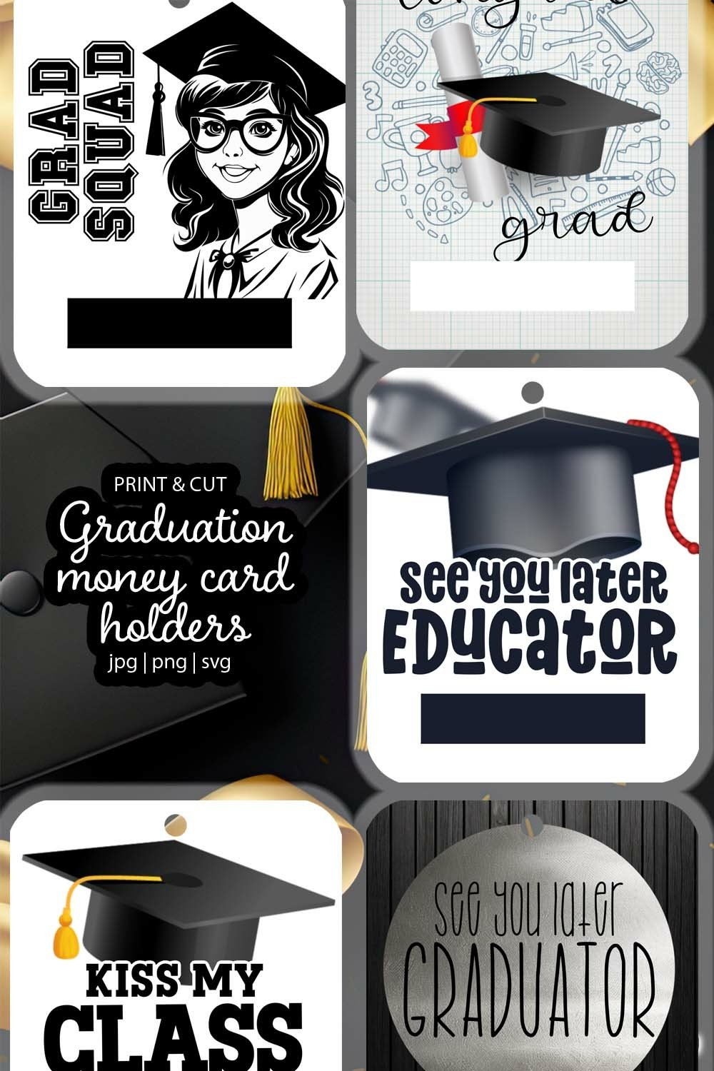 Graduation Gift Card Holders: Printable Designs"