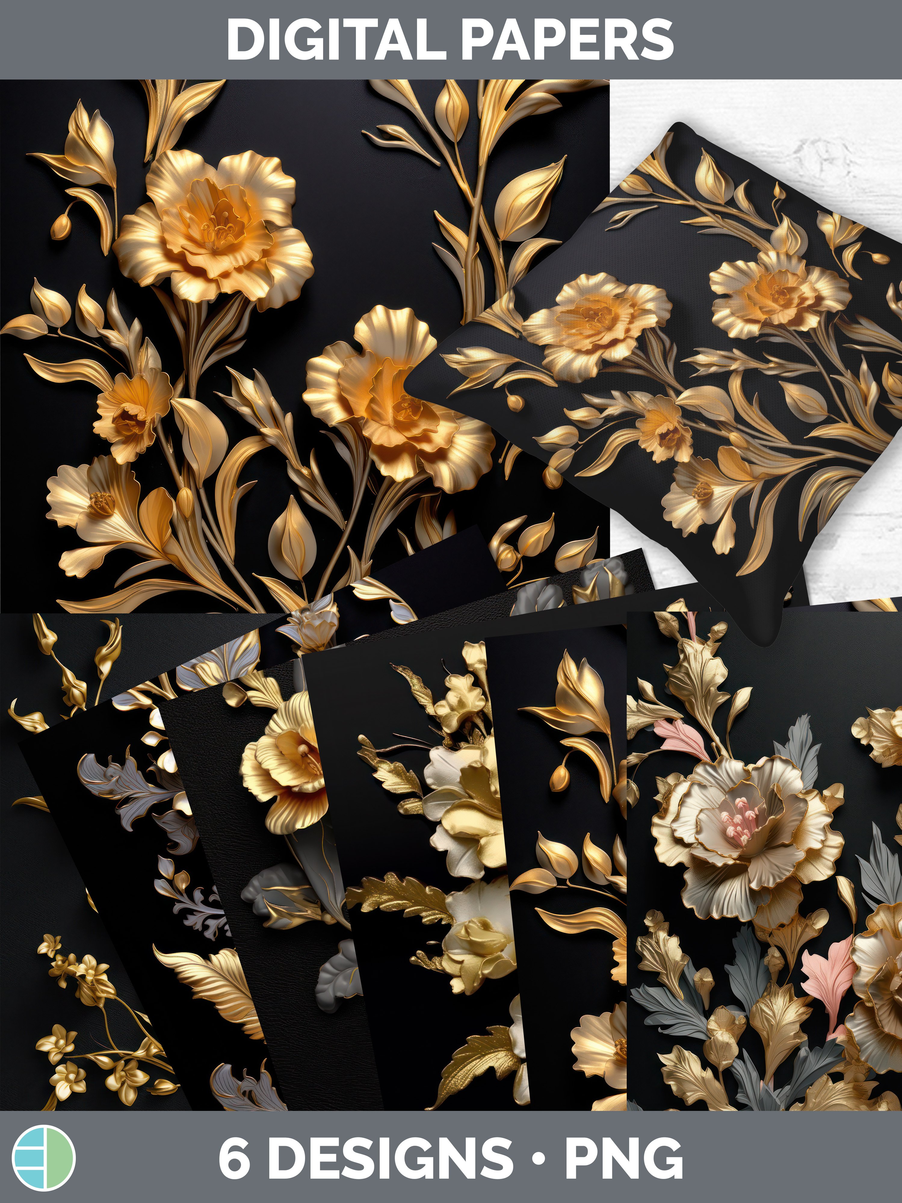 3D Elegant Snapdragon Flowers Paper Backgrounds | Digital Sc