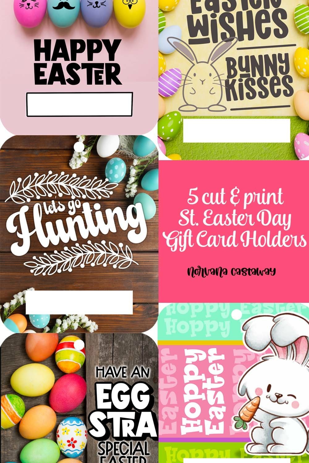 Easter Money Card Holders: Printable Designs"