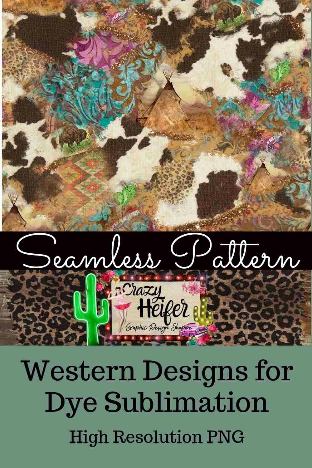 Seamless Pattern Vintage Retro Western fabric (1510487)