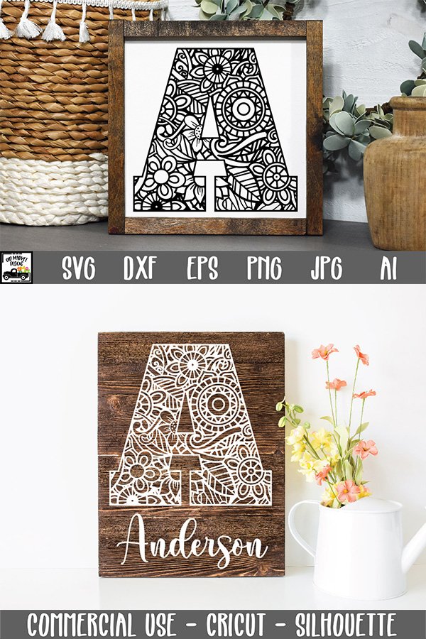 Letter A SVG Cut File|Mandala Monogram Letter A File