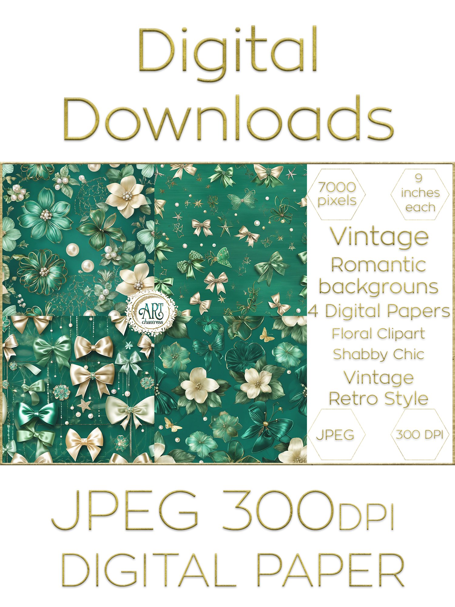 Summer Watercolor Flowers Romantic Floral Digital (3919367)