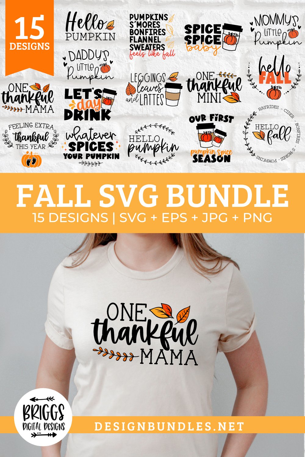 Fall SVG Bundle | 15 Designs | Pumpkin Spice Latte Season