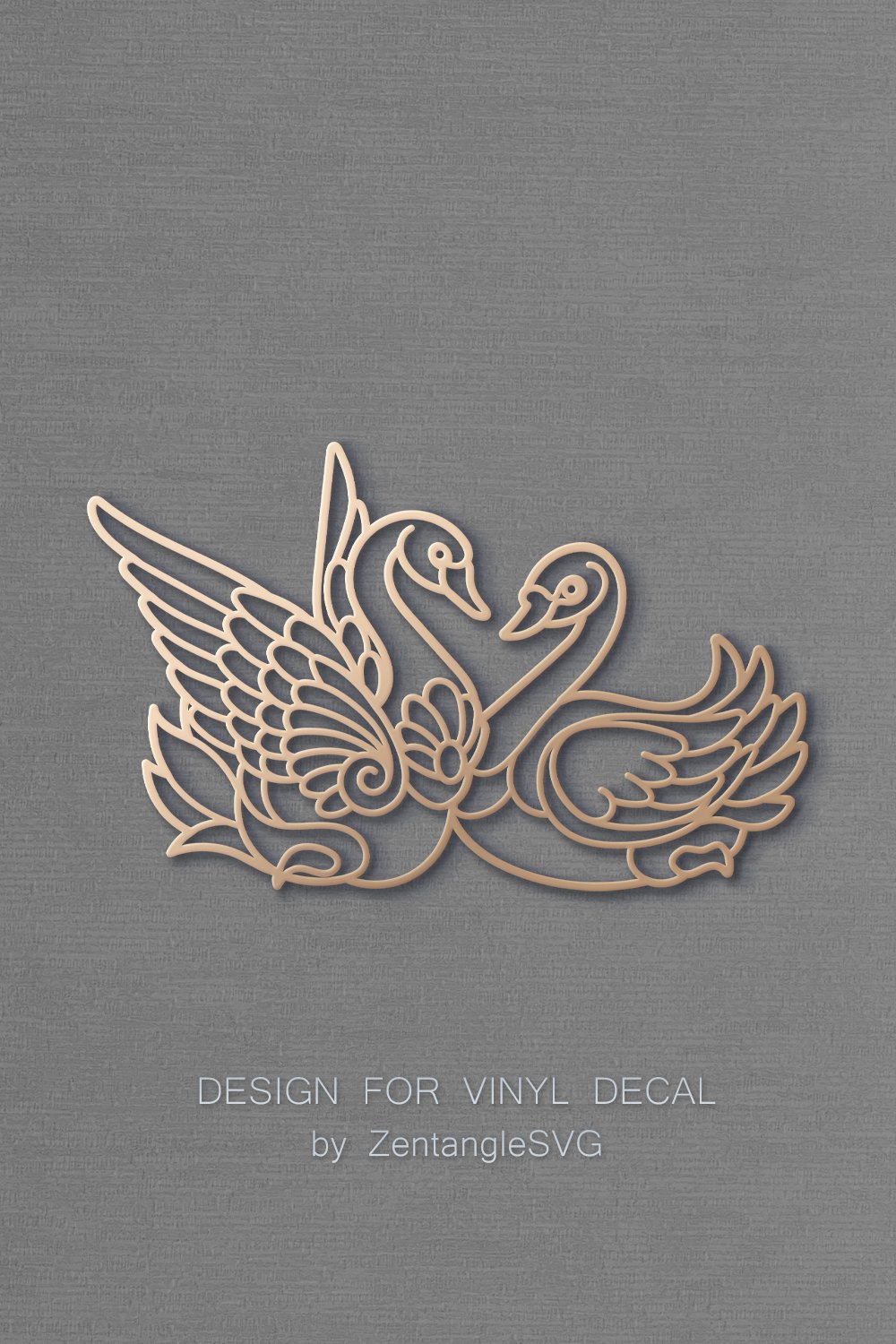 Swan Couple SVG DXF Laser cut files, Mandala Zentangle Birds
