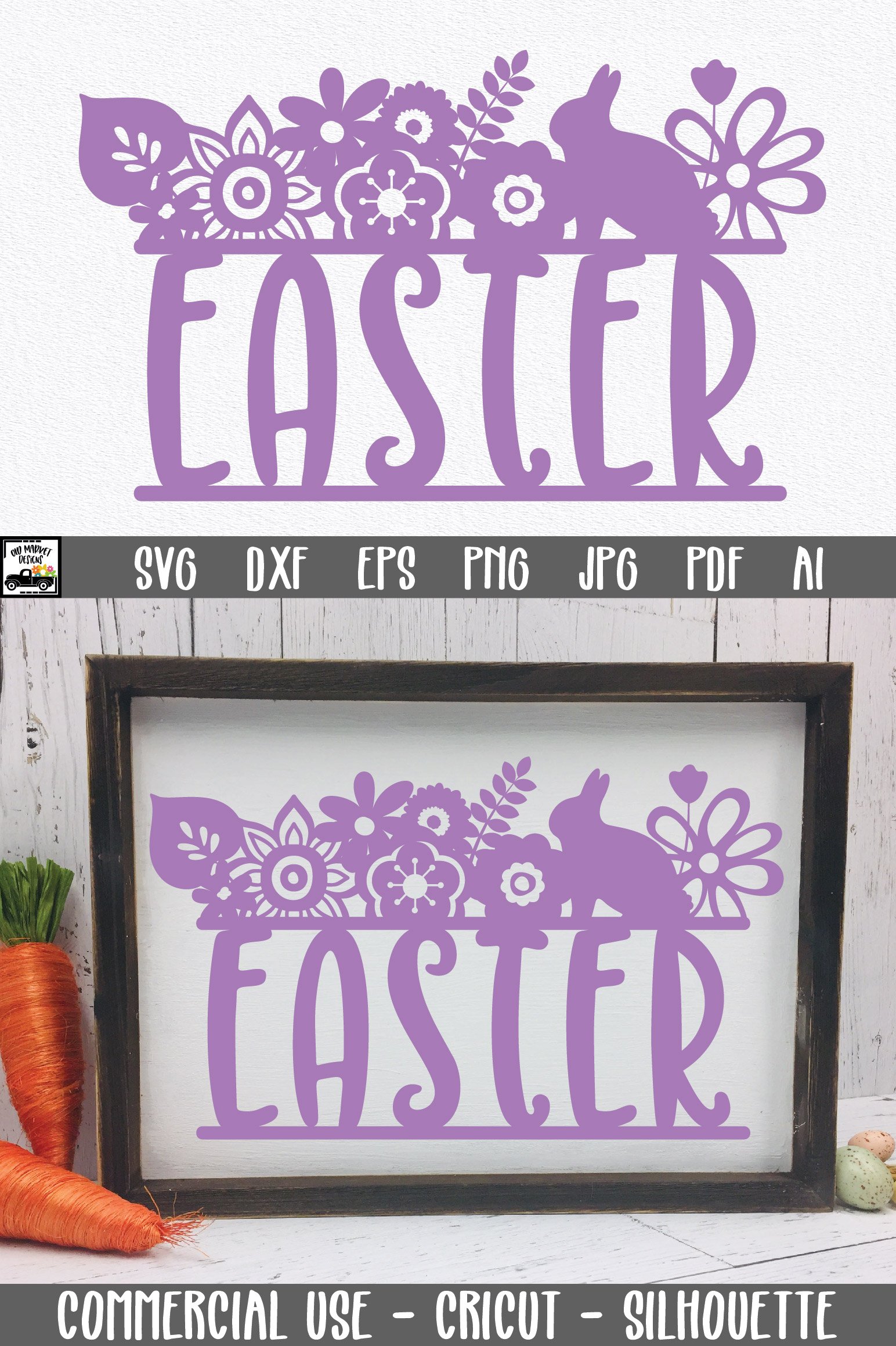 Easter SVG File - Easter Floral SVG File