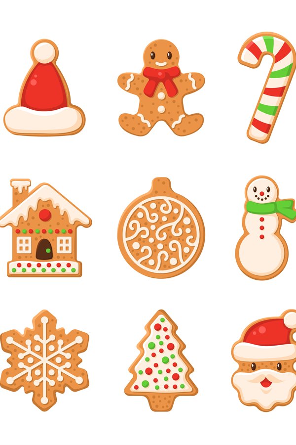 Gingerbread. Christmas gingerbreads santa and (1106411)