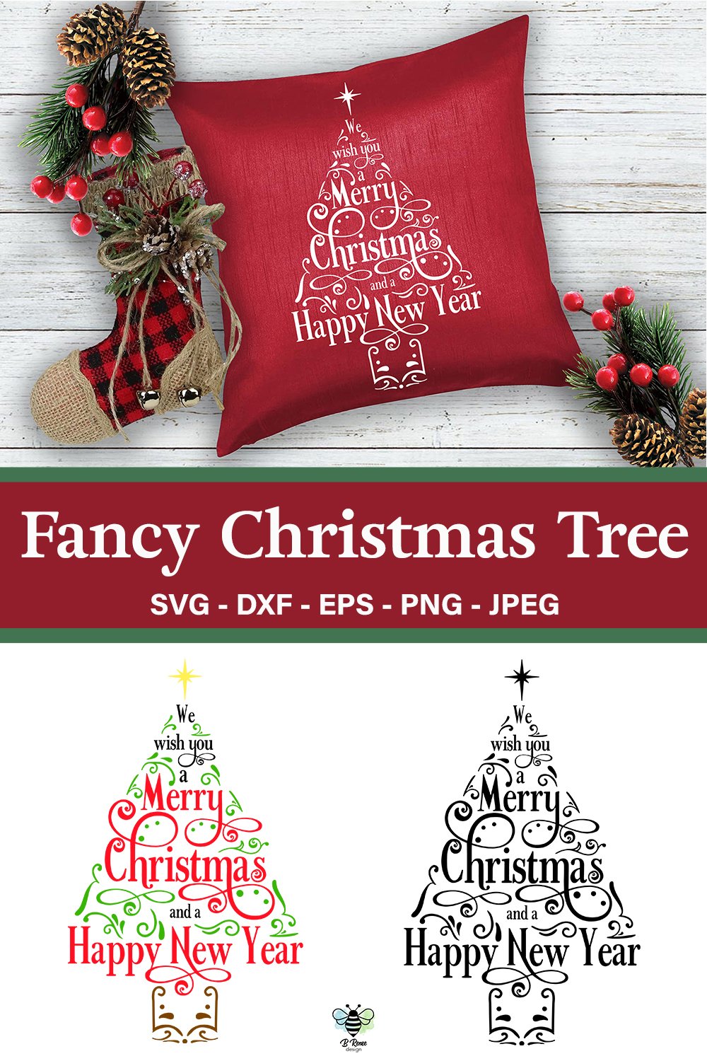 Merry Christmas and a Happy New Year SVG | (1411729)