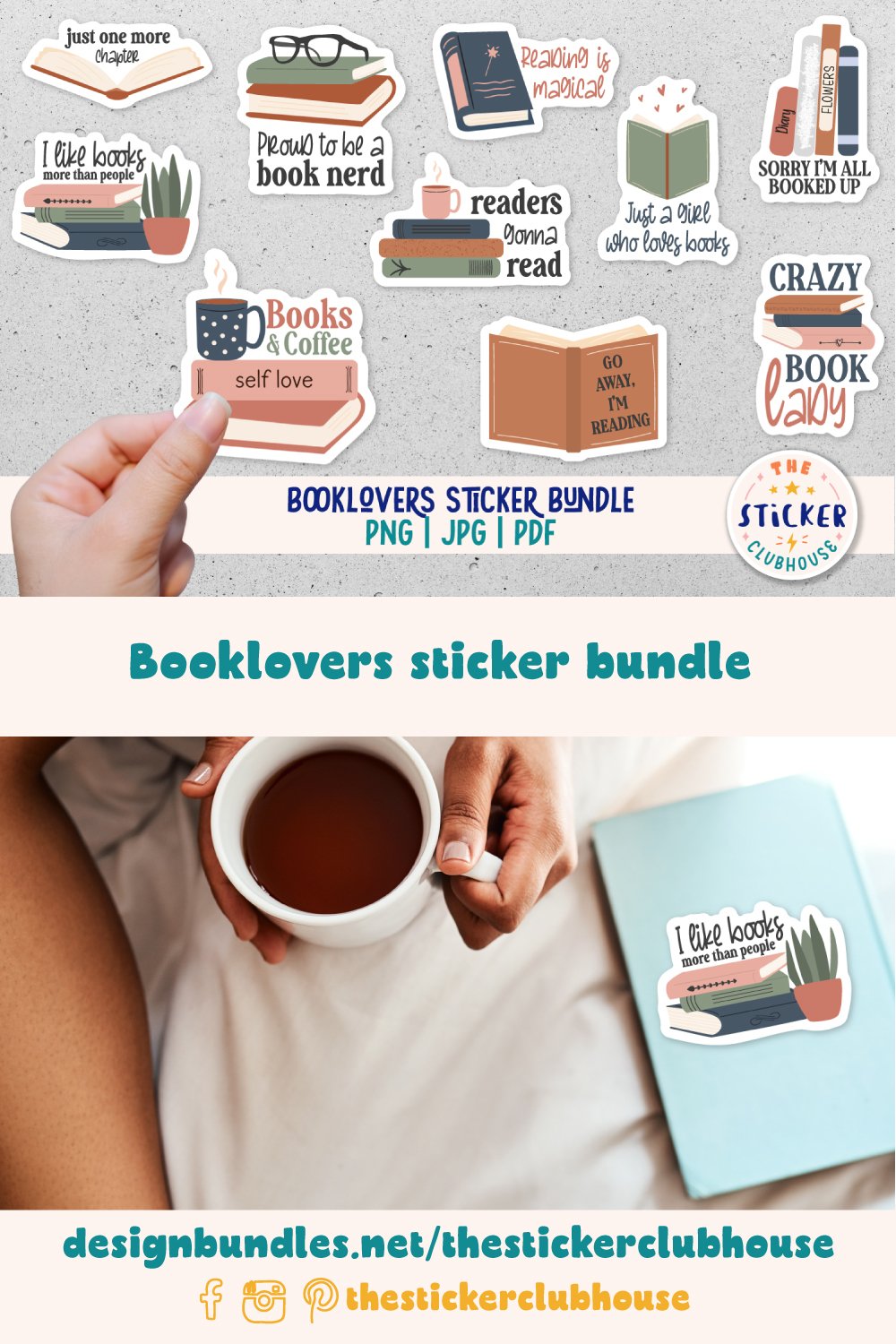Reading and Book stickers