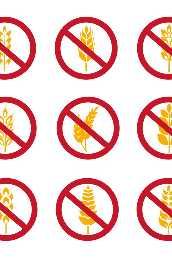No wheat ears vector icons. Gluten free grains icons