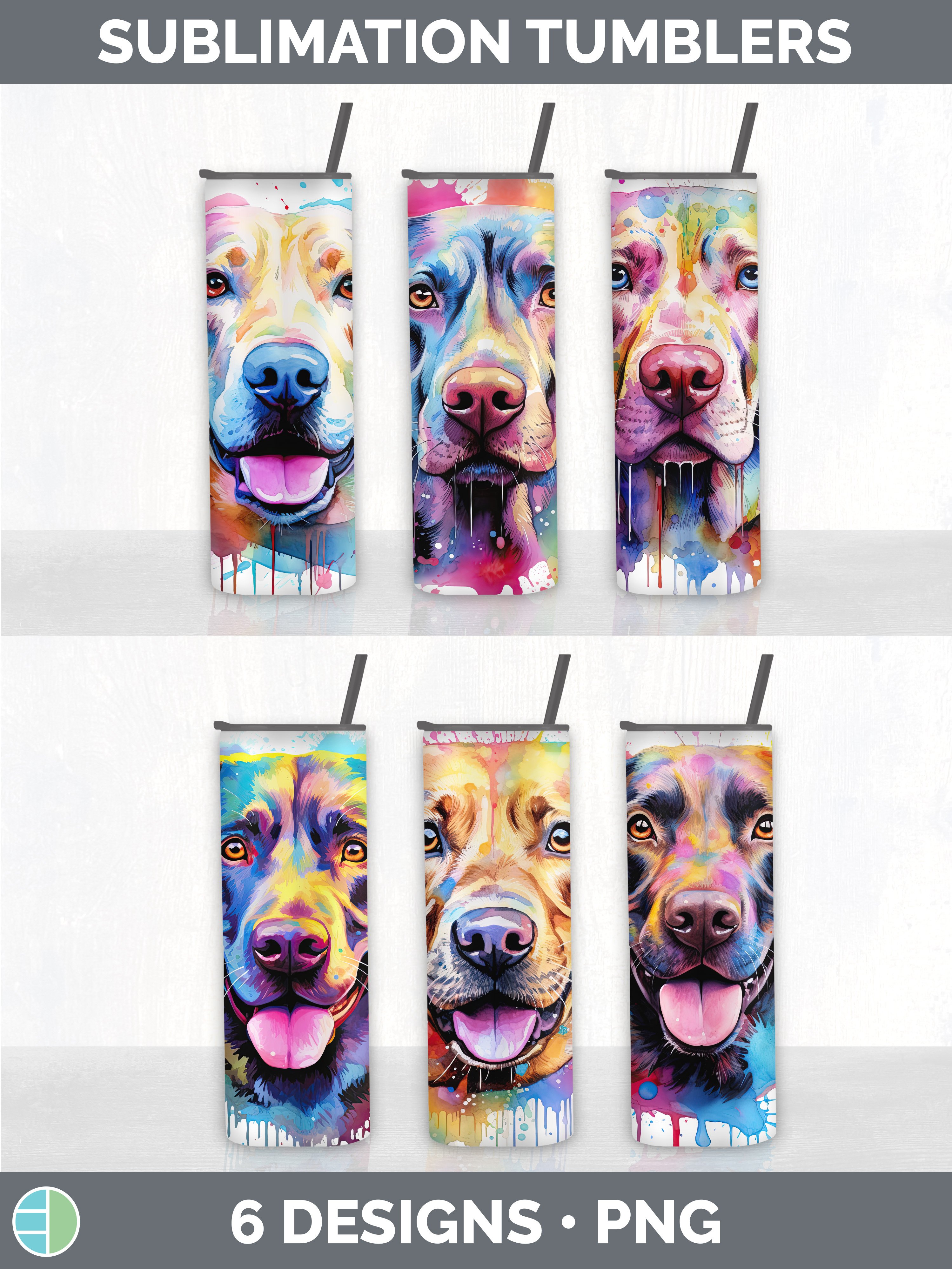 Splat Rainbow Labrador Retriever Dog Tumbler | Sublimation 2
