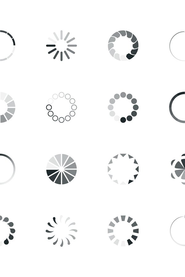 Loading icon. Web ui template loading buffering process prog